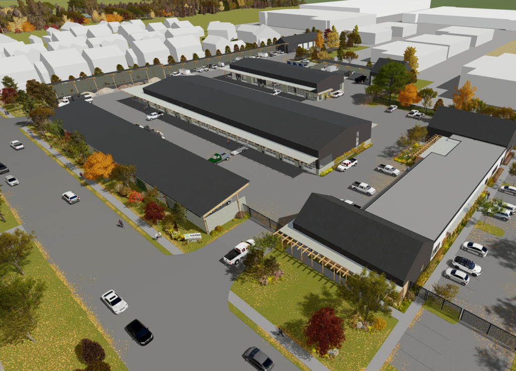 Sumner Operations Facility, exterior rendering - TCF Architecture